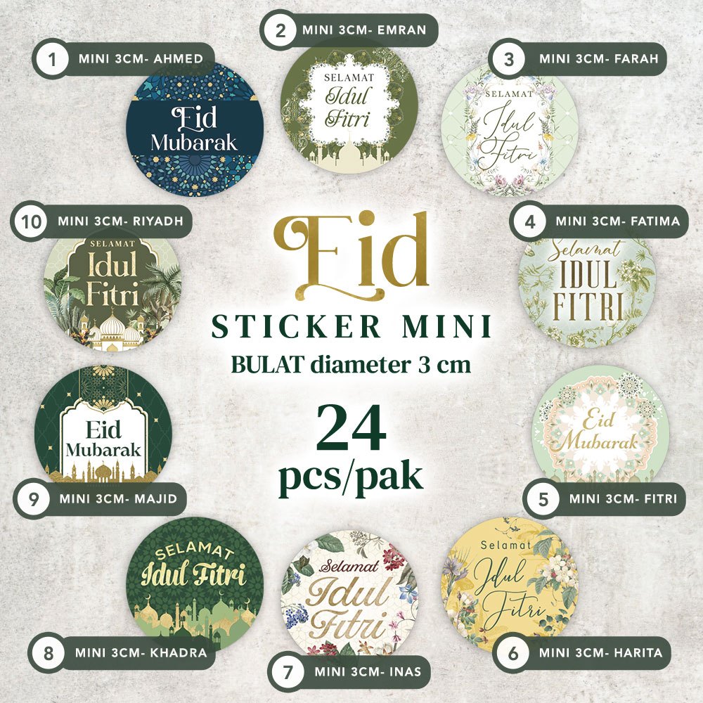 Mini Sticker Seal EID UL FITRI / Box Seal Sticker / Cute Sticker ...