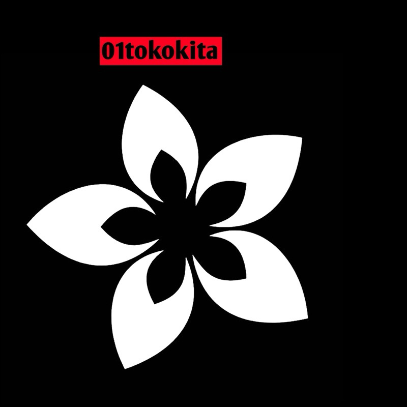 Sticker cutting decal modern batik Flower model Variations Motorcycle ...