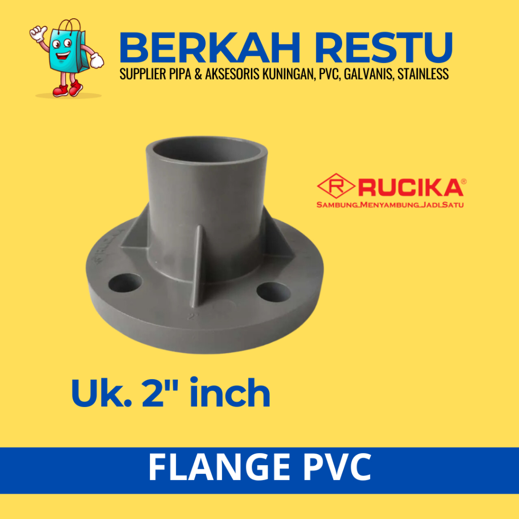 Flange / Flange Socket PVC 2" Inch Rucika AW Brand | Shopee Malaysia