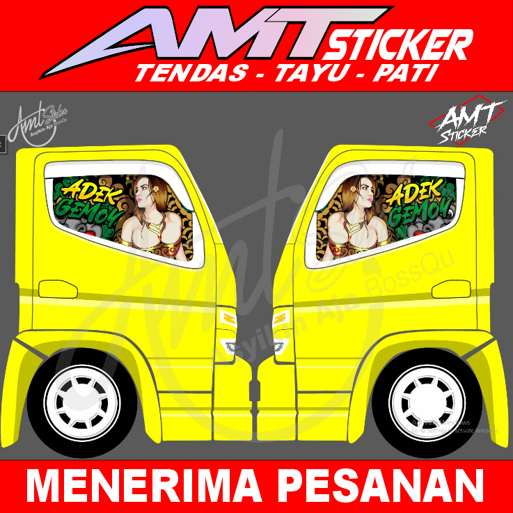 One Way Side Glass Canter Truck - One Way Sticker - Adek Antem - Can ...