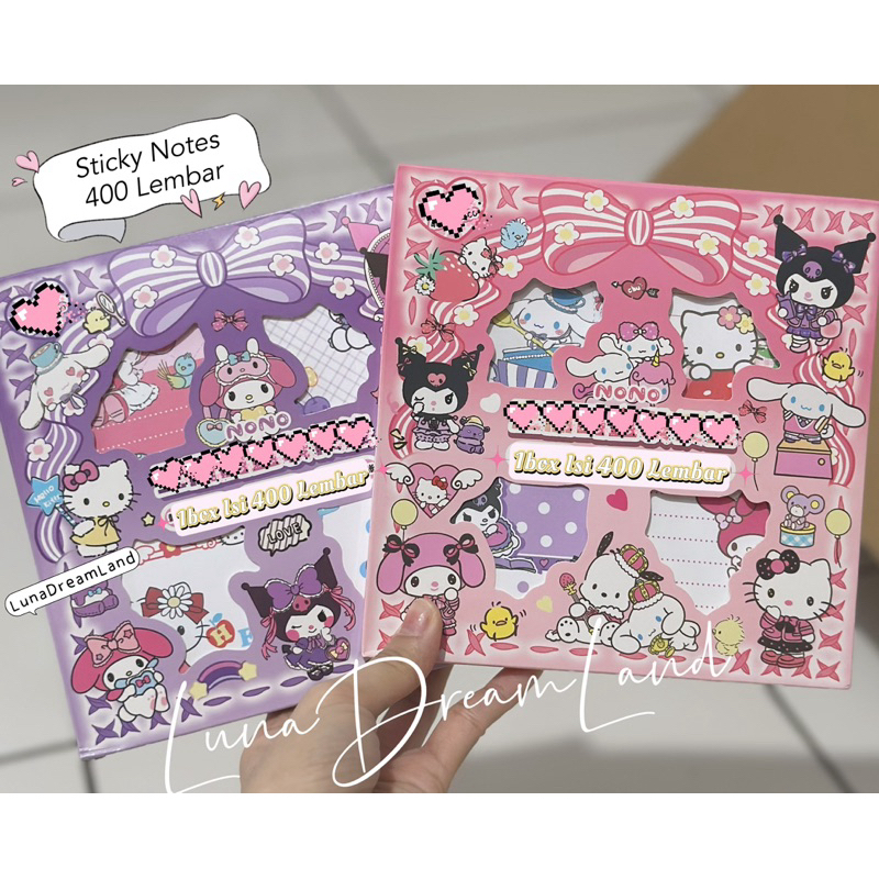 (400 Sheets) Sticky Notes Cute Cartoon Characters Super Gemoy Mix 4 ...