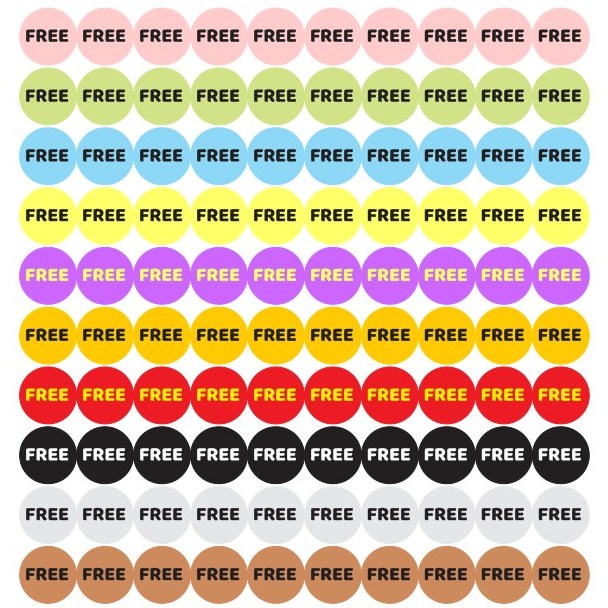 Sticker free full Color sticker Marker free For freebies customer Buyer ...