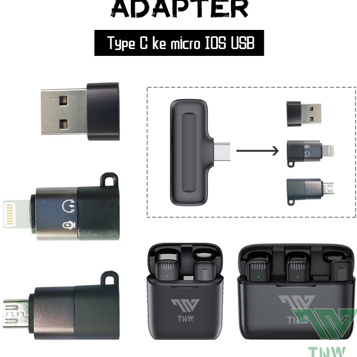 Latest Design For Your Personality TNW Adapter Type C To Micro IOS USB ...