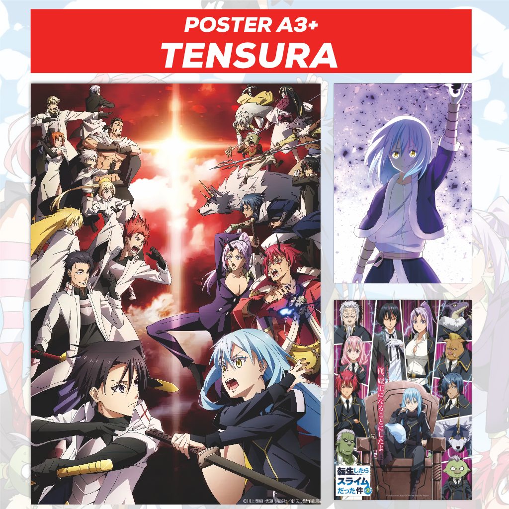 Poster Tensei Shitara Slime Datta Ken Tensura Anime Rimuru Shion Milim ...