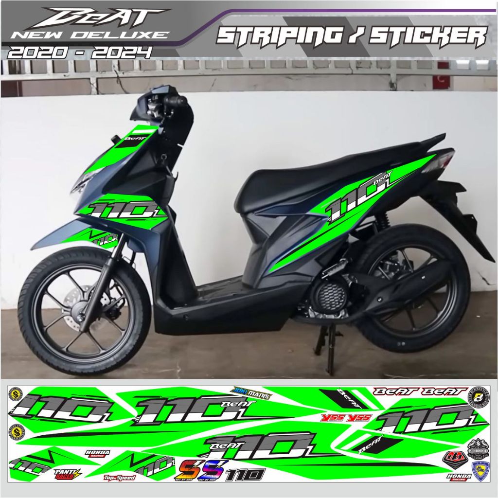 New beat Motorcycle Sticker new deluxe iss Variation Of beat deluxe ...