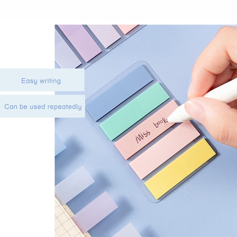 (BB) - Sticky Note Bookmarks 100 Sheets Colorful Cute Sticky Notes Box ...