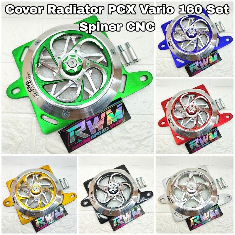 Radiator Cover Set Spinner Spinner Crescent Motif CNC Honda Vario 160 ...
