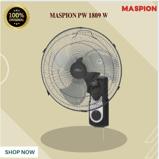 Maspion POWER FAN PW 1809 W/PW180W/PW-1809W/WALL FAN 18 INCH/18INCH/18 ...