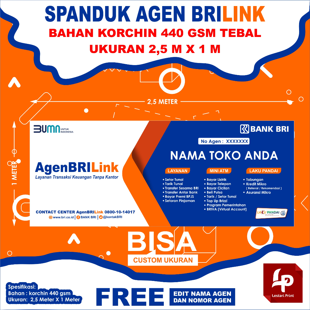 Thick 440 GSM KORCHIN Material | 2.5 METER X 1 METER BANNER / Agent ...