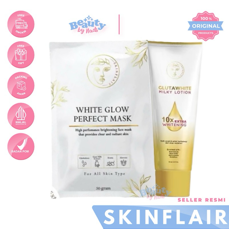 BEAUTYBY.NADS | SKINFLAIR WHITE GLOW PERFECT MASK GLUTA WHITE MILKY ...
