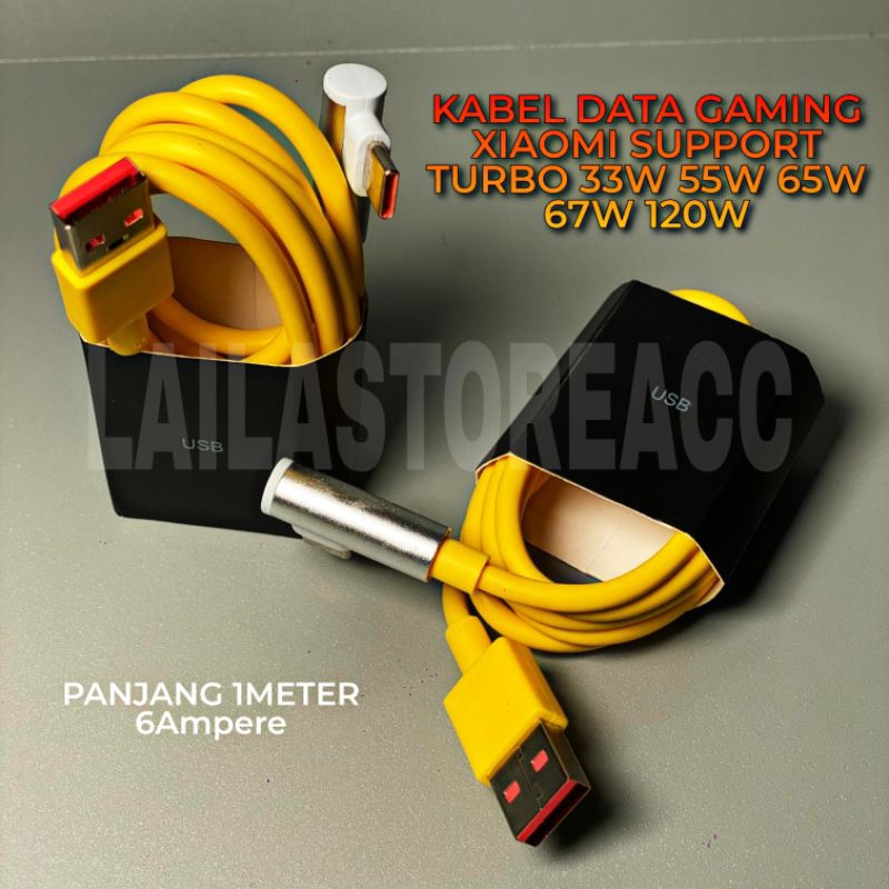 Xiaomi GAMING DATA Cable Supports MI TURBO USB TYPE C MODEL L SHAPED ...