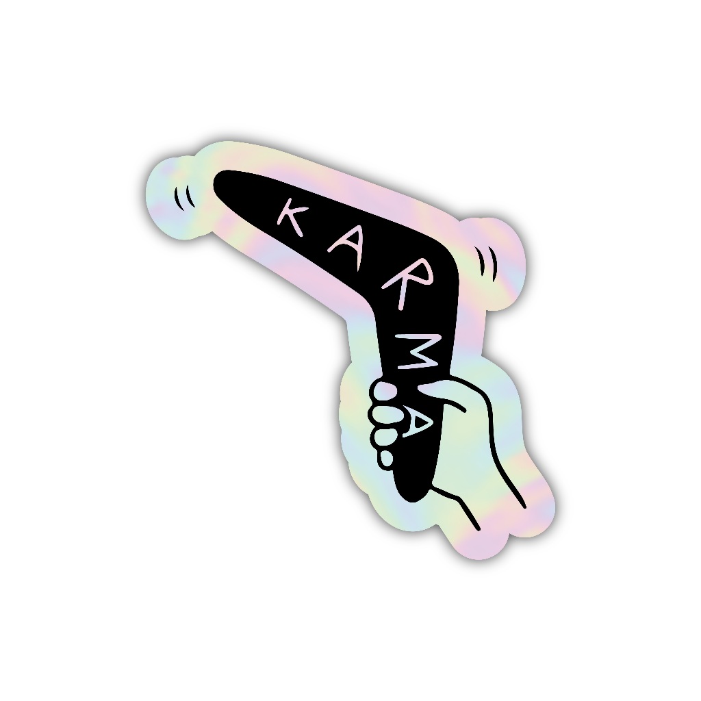 Karma Boomerang sticker, Unit hologram sticker- Z101 | Shopee Malaysia