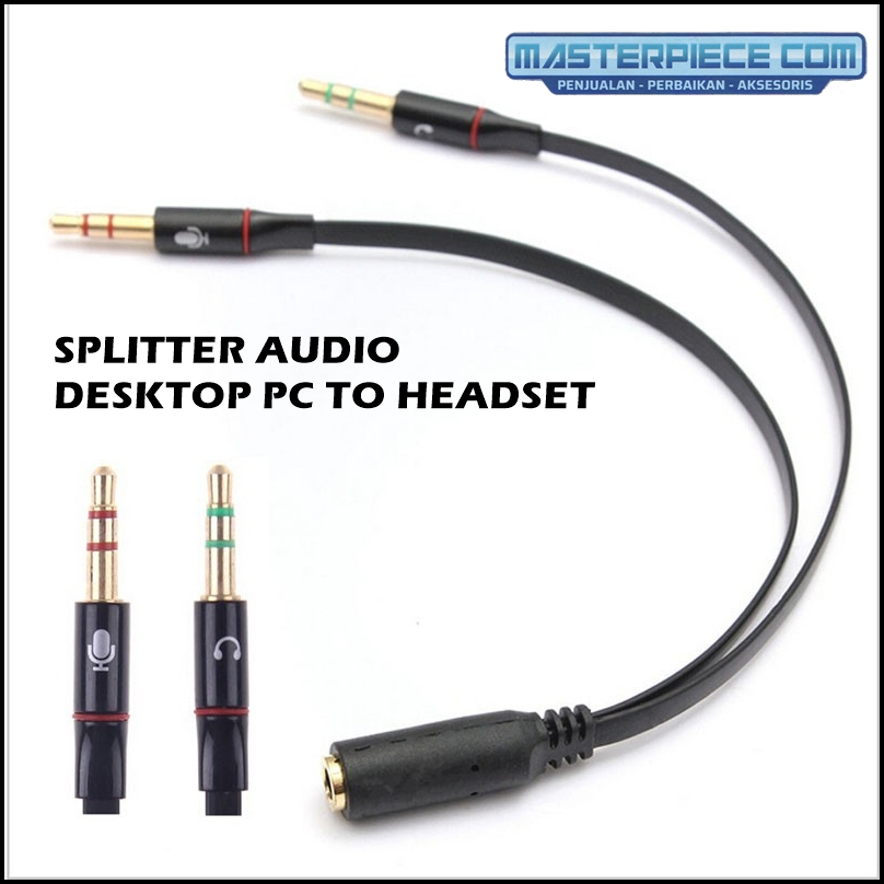 3.5mm Female to Dual 3.5mm Male HiFi Aux Jack Splitter - Mic and Audio ...