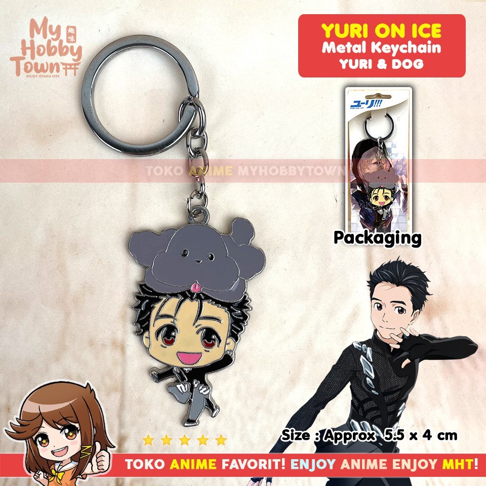 GANTUNGAN Yuri On Ice Yuri Yuuri Katsuki Makkachin Dog Keychain ...