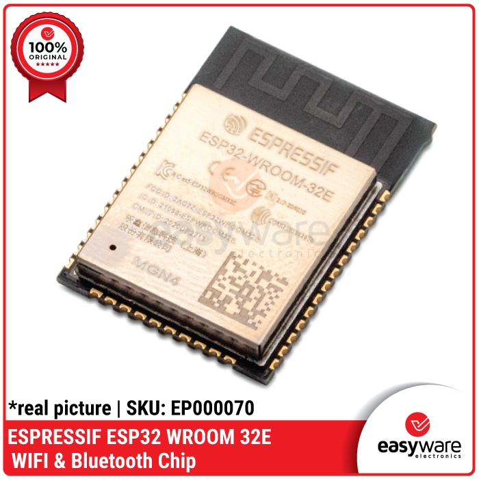 ESP32E ESP-WROOM-32 ESP32 Bluetooth and WIFI Chip Module | Shopee Malaysia