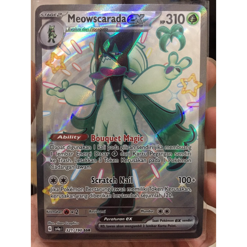 Pokemon MEOWSCRADA ex SSR INDONESIA HOLO Card | Shopee Malaysia