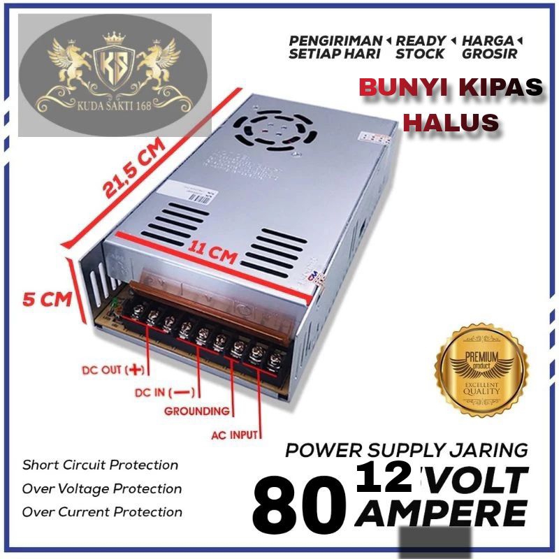 Power supply 12v 80A Adapter Travolta Psu 12v 80A Pure Supports Fan ...