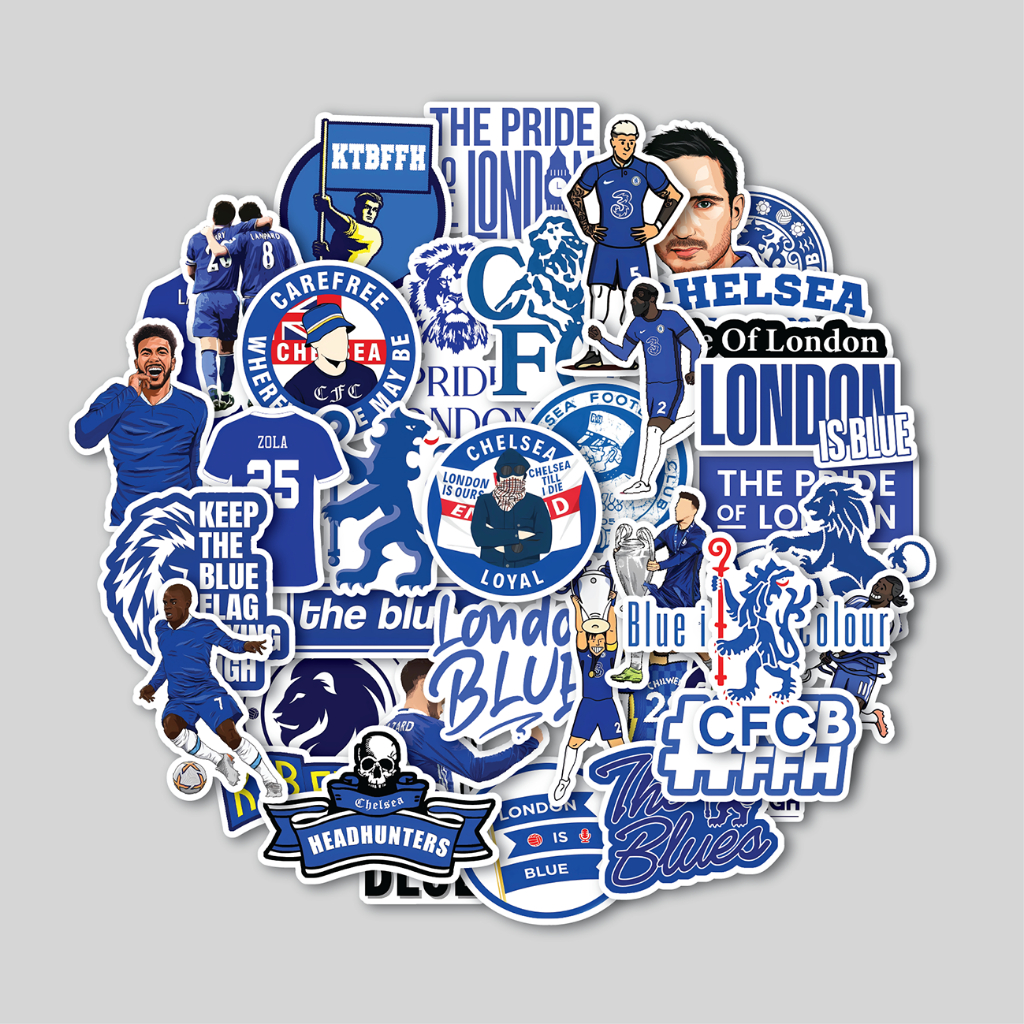 Chelsea STICKER PACK | Tumbler STICKER | Helmet SUITcase LAPTOP STICKER ...