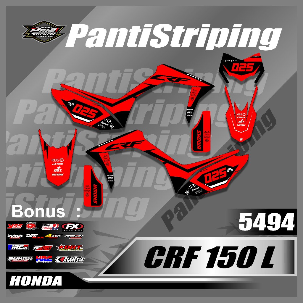 Honda crf 150 Motorcycle striping sticker crf 150 Motorcycle sticker ...