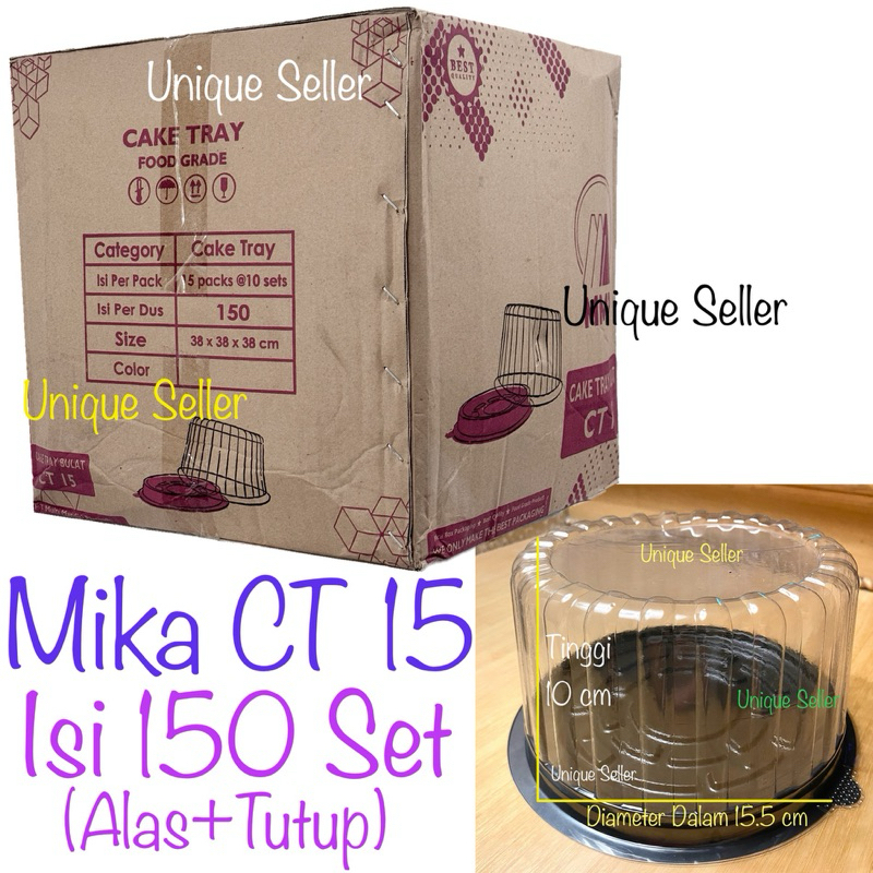 [1 Box] Mika Tumpeng Mini 15 cm contains 150 Sets / Mika Cake Tray 15 ...