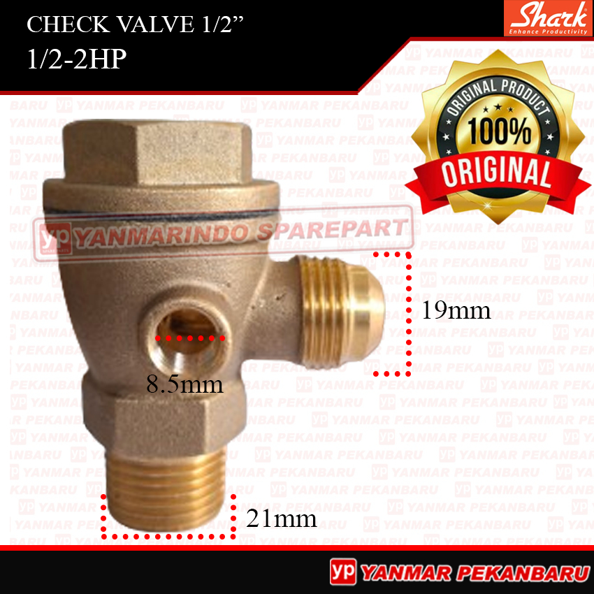 MESIN 1/2 HP 1 HP 2 HP CHECK VALVE VALVE TANK TUBE COMPRESSOR SHARK ...