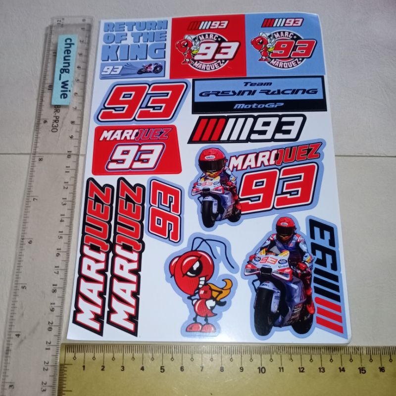 Sticker Pack Marc Marquez MM93 Gresini MotoGP Return of the king ...