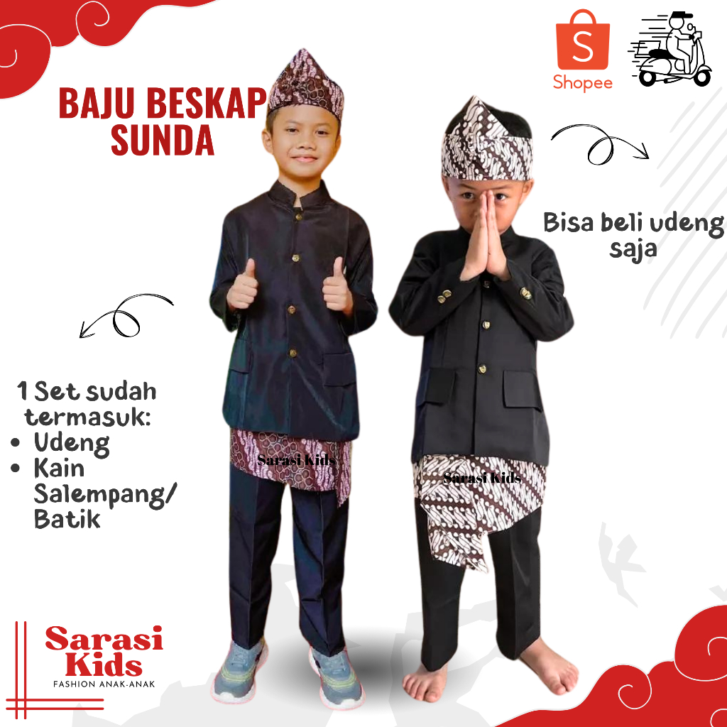 HITAM Boys' traditional clothes Sundanese traditional clothes for boys ...