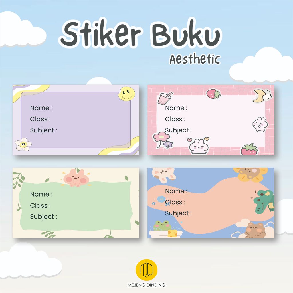 MATA 30pcs MAPEL Stickers/Custom AESTHETIC Theme Book Stickers/Textbook ...
