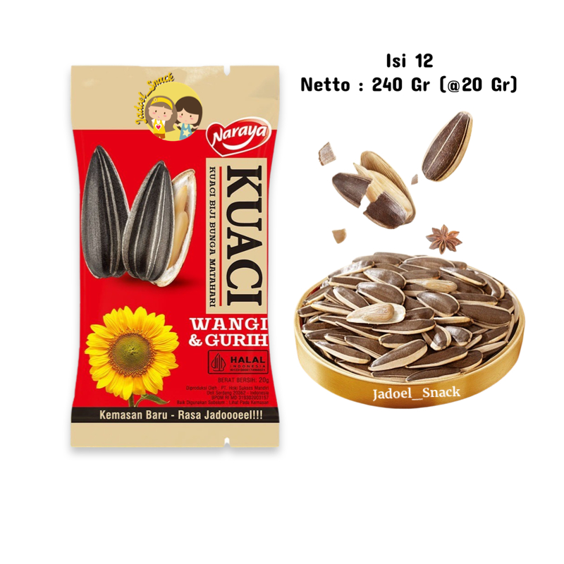 Kuaci Naraya 12 X 20 Gr Salted Flavor by Buttonscarves_Snack | Shopee ...