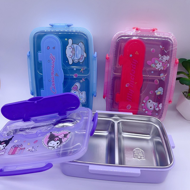 Sanrio Stainless Steel lunch Box Ready Kuromi Melody Cinnamon with ...
