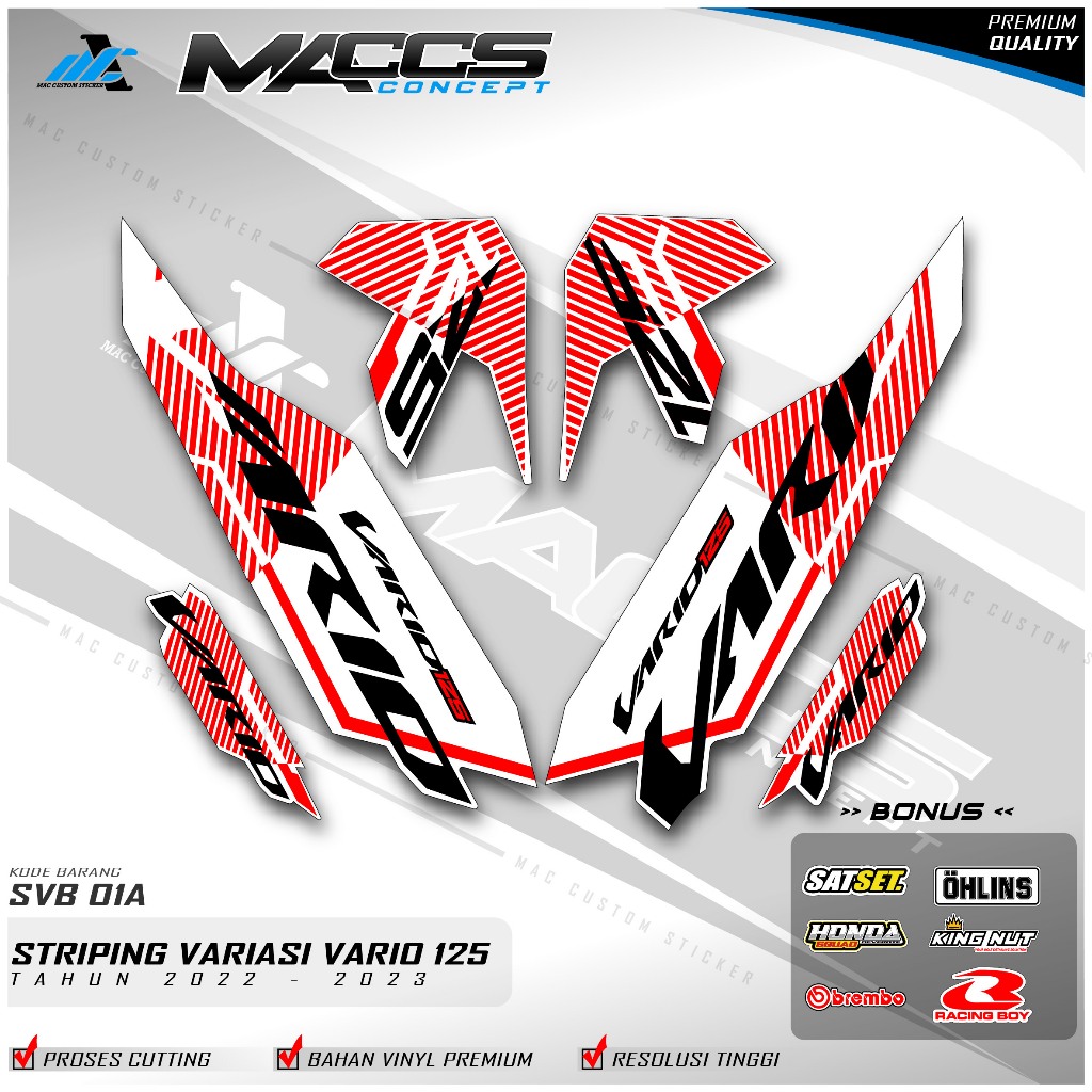 Striping VARIO 125 MALAYSIA VIETNAM MOTIF - STICKER VARIO 125 NEW 2022 ...