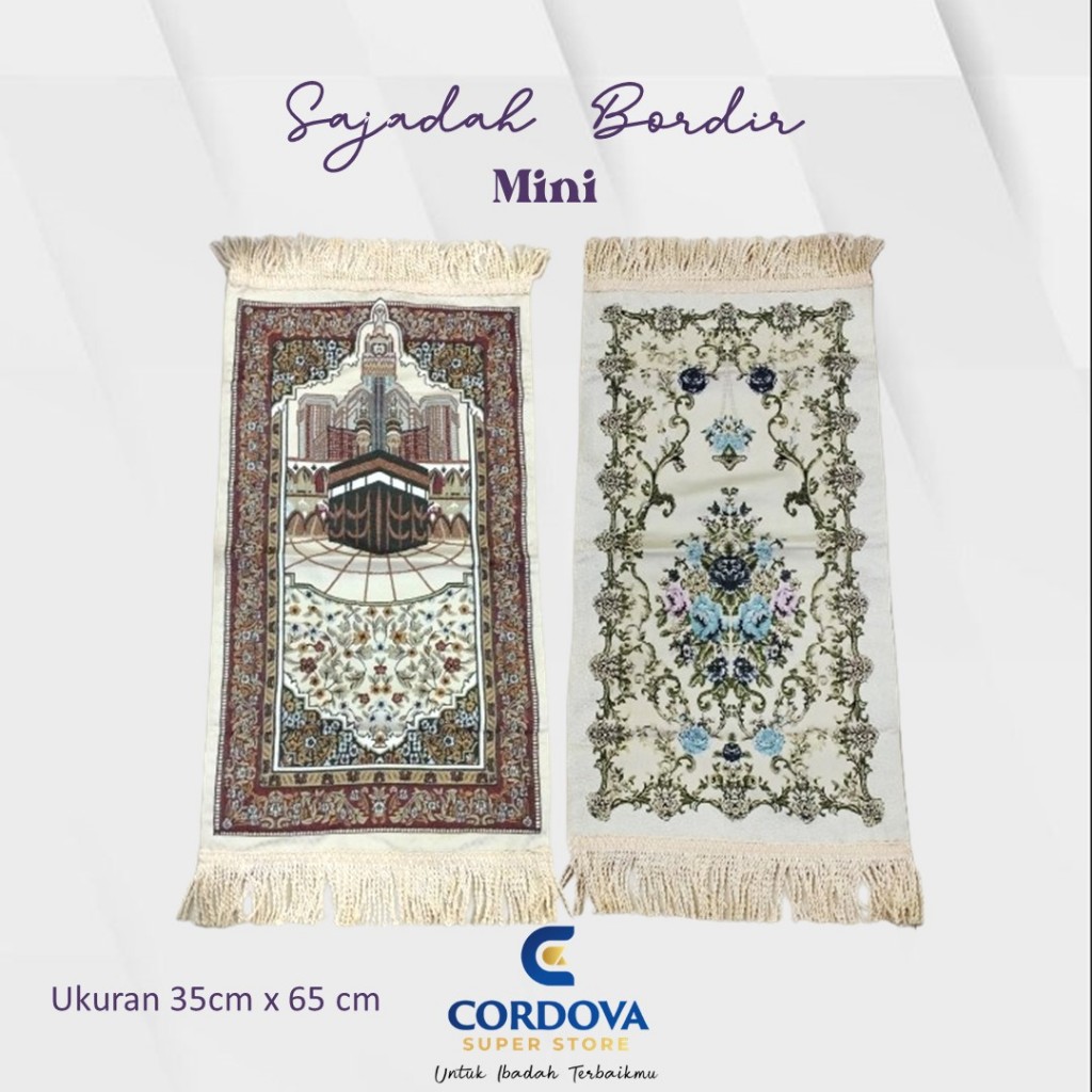 Premium Satin Embroidered Mini Turkey Prayer Mat 35cm x 65cm ...