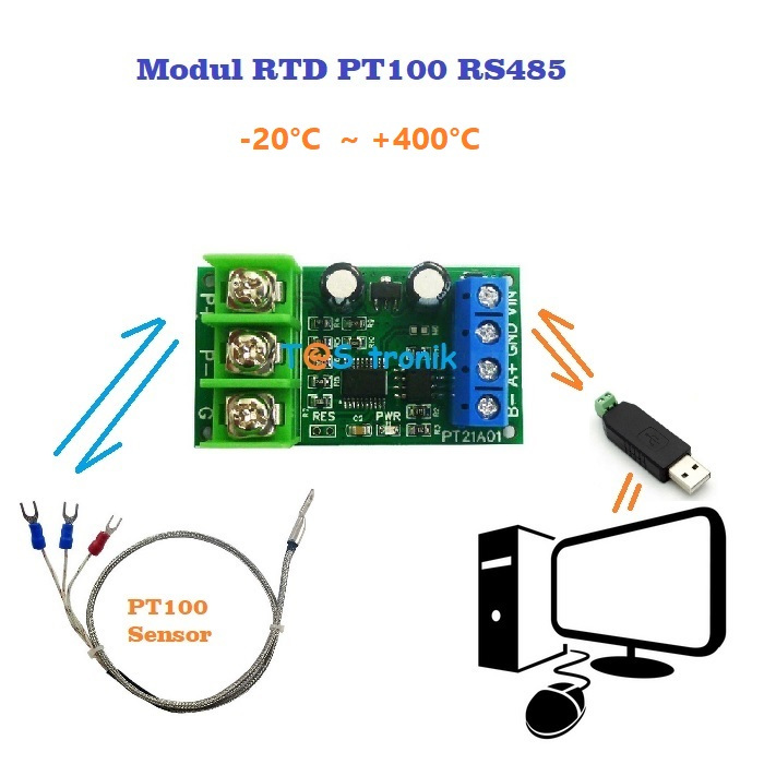 RTD PT100 Transmitter RS485 Modbus RTD Temperature Sensor Module RS485 | Shopee Malaysia