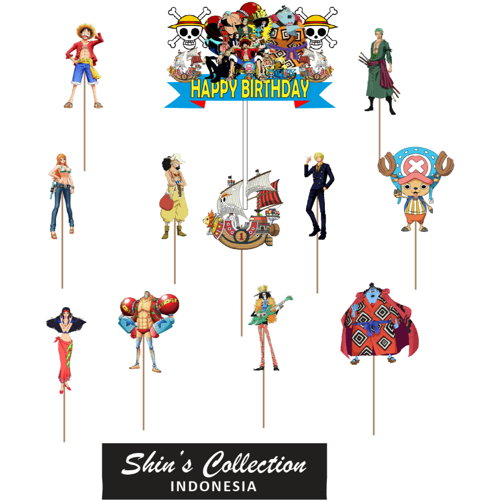 Mugen one piece Cake topper contains 12 pcs | Shopee Malaysia