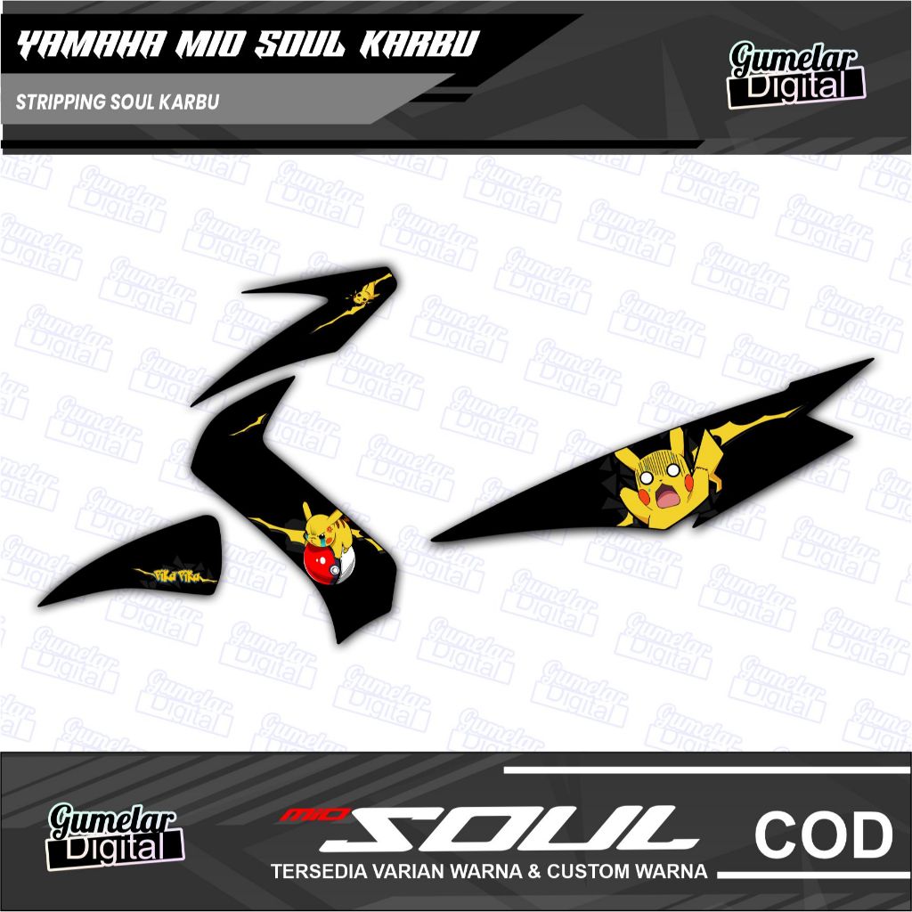 Simple STRIPPING YAMAHA MIO SOUL Carb PIKACHU POKEMON Has Been Cut ...