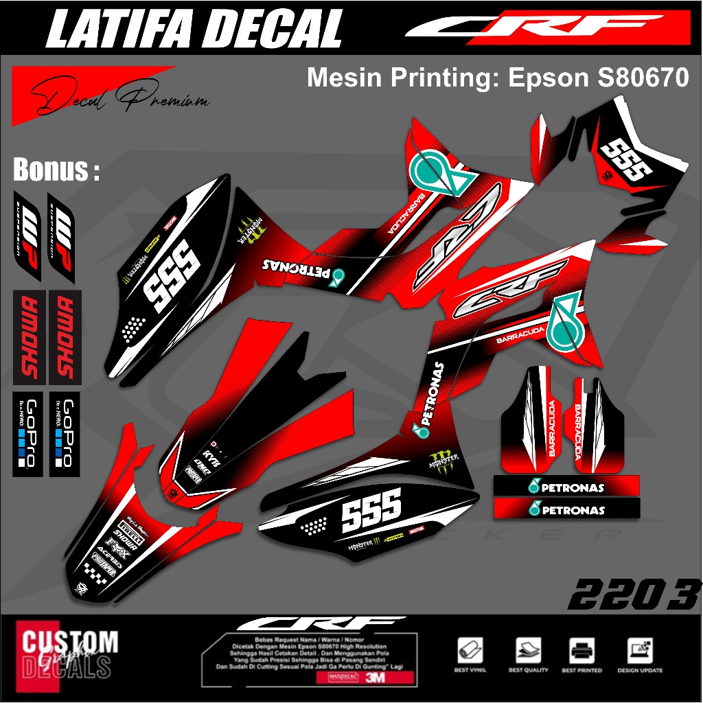 Sticker Decal CRF 150L Fullbody Can request Design Like Like- Sticker ...