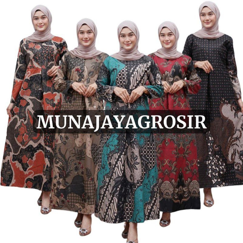 Shopee VIRAL BATIK GAMIS 13 Variants Of BATIK Combination MOTIF Uniform ...