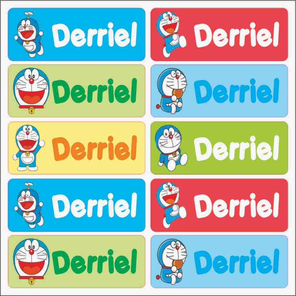 Doraemon Vinyl Name Label Waterproof | Shopee Malaysia