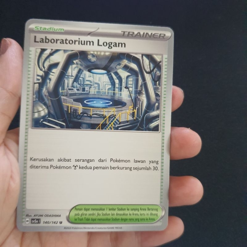 Pokemon TCG Indonesia trainer Metal Laboratory Card | Shopee Malaysia