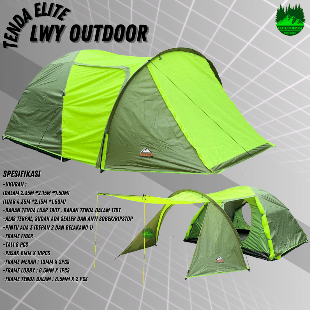 TENDA Tclimbing Elite LWY Outdoor/Family Camping Tent/Dome Tent 4-5 ...