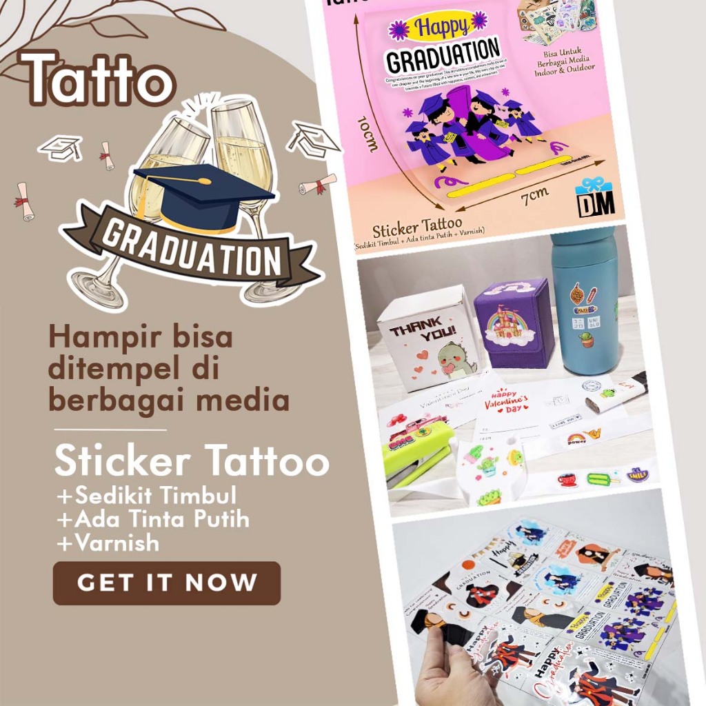 UV Sticker Tattoo Sticker Grad Graduation Graduation Graduates for ...