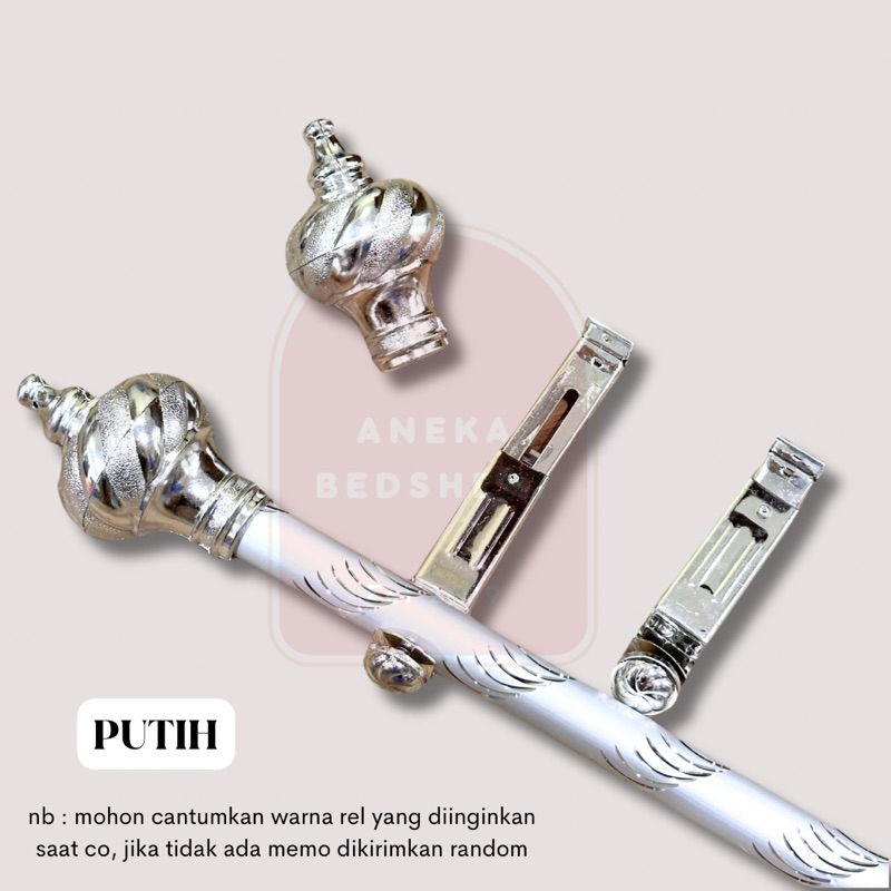 Curtain Rails / Curtain Iron / Curtain Poles / Curtain Rods Full Set ...