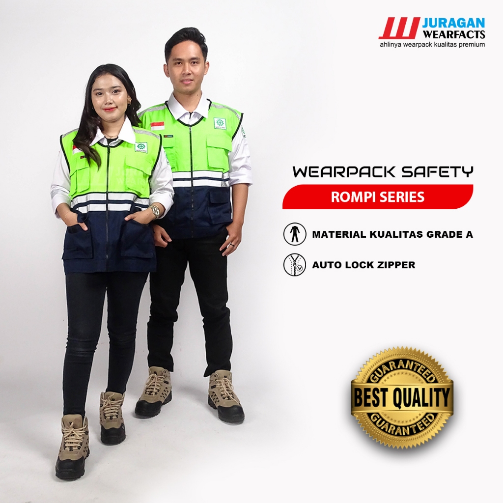 HIJAU Wearfacts Skipper - K3 Vest Green Color Navy Blue Combination ...
