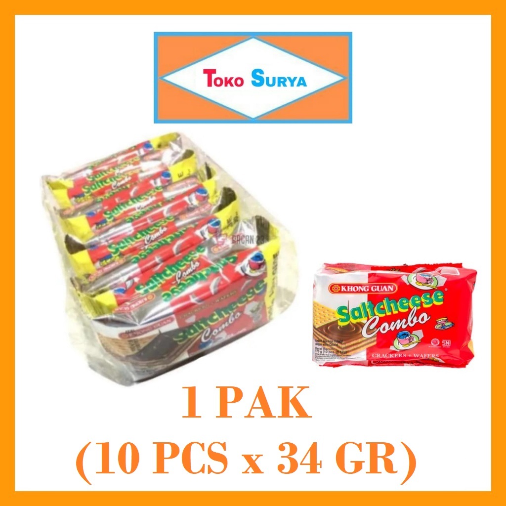 Khong Guan Saltcheese Combo Biscuits + Wafers 10 x 34 Gr | Shopee Malaysia