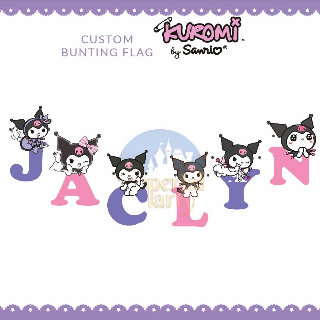 Custom Bunting Flag Banner Kuromi Letters | Shopee Malaysia