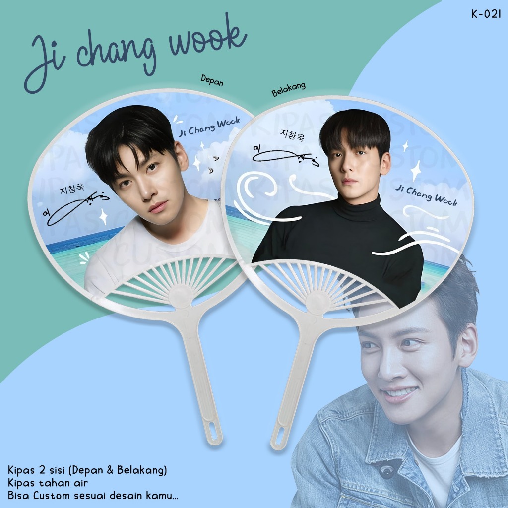 Newest JI CHANG WOOK Fan Front And Back Actor Fan Waterproof | Shopee ...