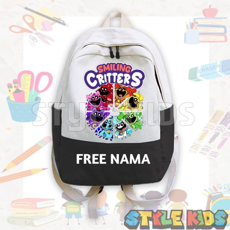 Free NAME Smiling Critters Catnap Children's Backpack, Kindergarten ...
