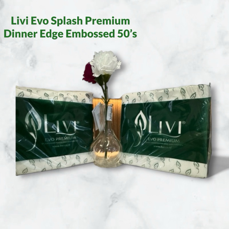 Livi Evo Splash Premium Dinner Edge Embossed Tissue 50s (2Ply) | Shopee ...