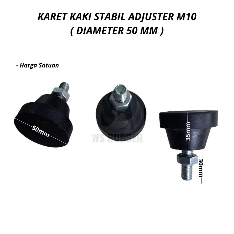Adjuster M10 Diameter 50mm Stable Rubber Table Leg | Shopee Malaysia