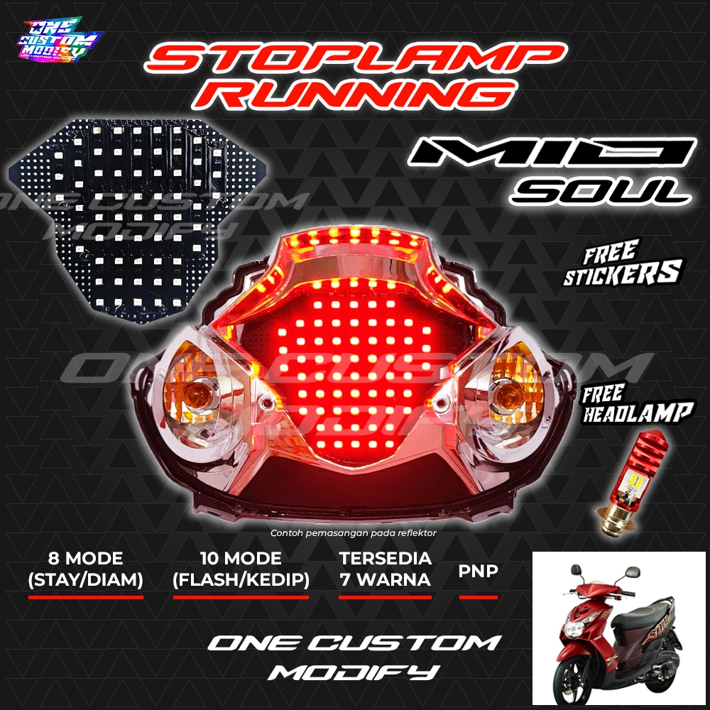 MIO SOUL RUNNING STOPLAMP REAR BRAKE LED LIGHTS TAILIGHT MOTORCYCLE ...